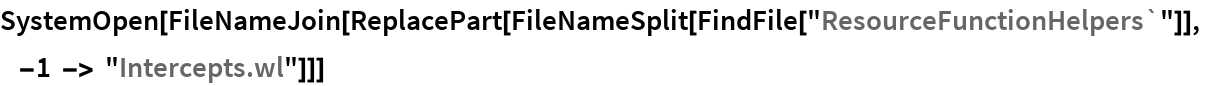 Intercepts | Wolfram Function Repository