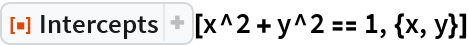 Intercepts | Wolfram Function Repository