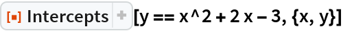 Intercepts | Wolfram Function Repository