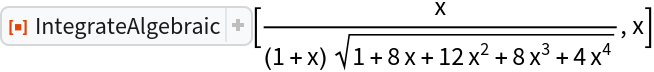 IntegrateAlgebraic | Wolfram Function Repository