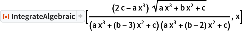 IntegrateAlgebraic | Wolfram Function Repository