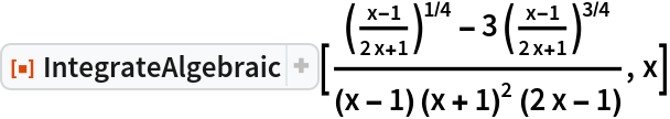 IntegrateAlgebraic | Wolfram Function Repository