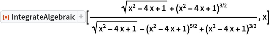 IntegrateAlgebraic | Wolfram Function Repository