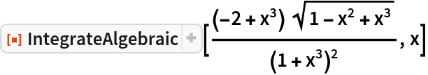 IntegrateAlgebraic | Wolfram Function Repository