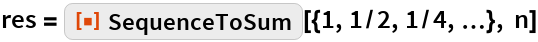 SequenceToSum | Wolfram Function Repository