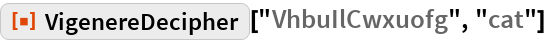 VigenereDecipher | Wolfram Function Repository