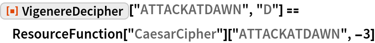 VigenereDecipher | Wolfram Function Repository