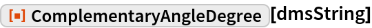 ComplementaryAngleDegree | Wolfram Function Repository