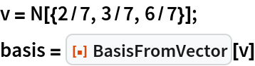 BasisFromVector | Wolfram Function Repository