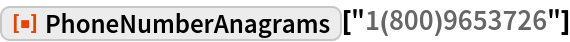 PhoneNumberAnagrams | Wolfram Function Repository