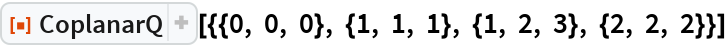 CoplanarQ | Wolfram Function Repository