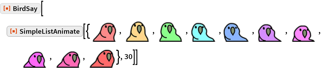 BirdSay | Wolfram Function Repository