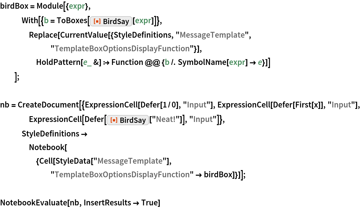BirdSay | Wolfram Function Repository