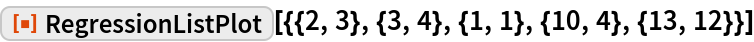 RegressionListPlot | Wolfram Function Repository