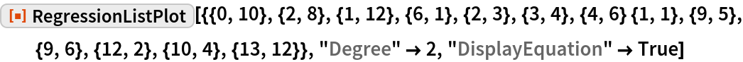 RegressionListPlot | Wolfram Function Repository