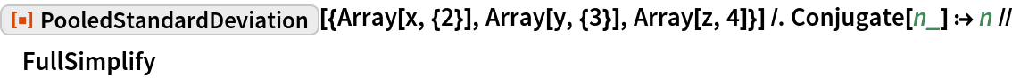 PooledStandardDeviation | Wolfram Function Repository