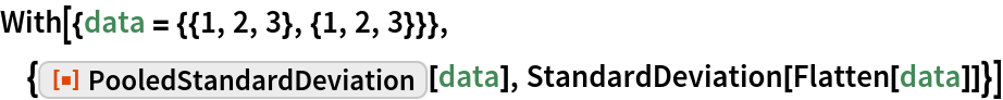 PooledStandardDeviation | Wolfram Function Repository