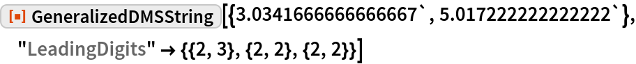 GeneralizedDMSString | Wolfram Function Repository