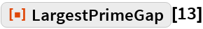 LargestPrimeGap | Wolfram Function Repository