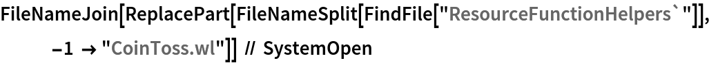 CoinTossSimulator | Wolfram Function Repository