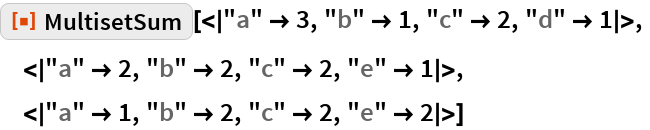 MultisetSum | Wolfram Function Repository