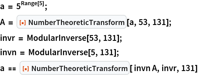 NumberTheoreticTransform | Wolfram Function Repository