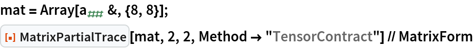 MatrixPartialTrace | Wolfram Function Repository