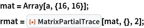 MatrixPartialTrace | Wolfram Function Repository