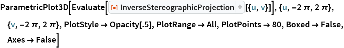 InverseStereographicProjection | Wolfram Function Repository