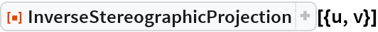 InverseStereographicProjection | Wolfram Function Repository