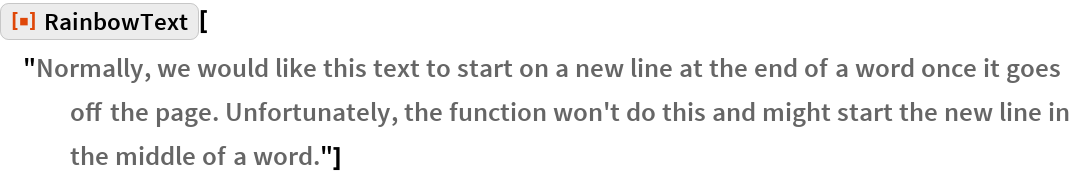 RainbowText | Wolfram Function Repository