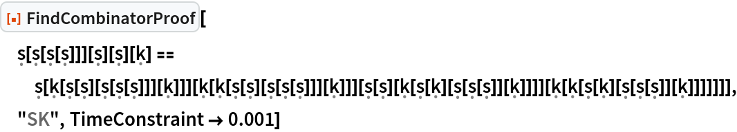 FindCombinatorProof | Wolfram Function Repository