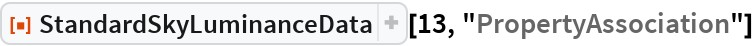StandardSkyLuminanceData | Wolfram Function Repository