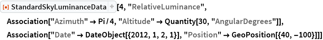 StandardSkyLuminanceData | Wolfram Function Repository