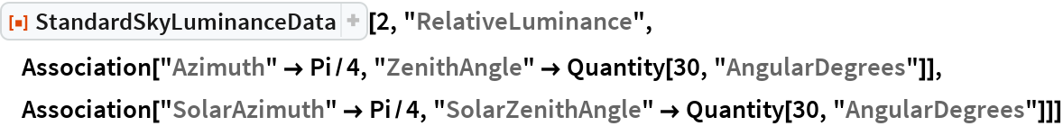 StandardSkyLuminanceData | Wolfram Function Repository