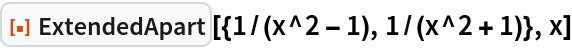 ExtendedApart | Wolfram Function Repository