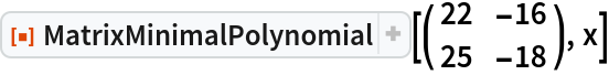 MatrixMinimalPolynomial | Wolfram Function Repository