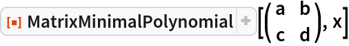 MatrixMinimalPolynomial | Wolfram Function Repository