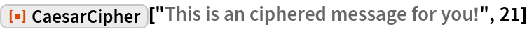 CaesarCipher | Wolfram Function Repository