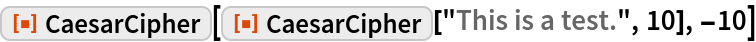 CaesarCipher | Wolfram Function Repository