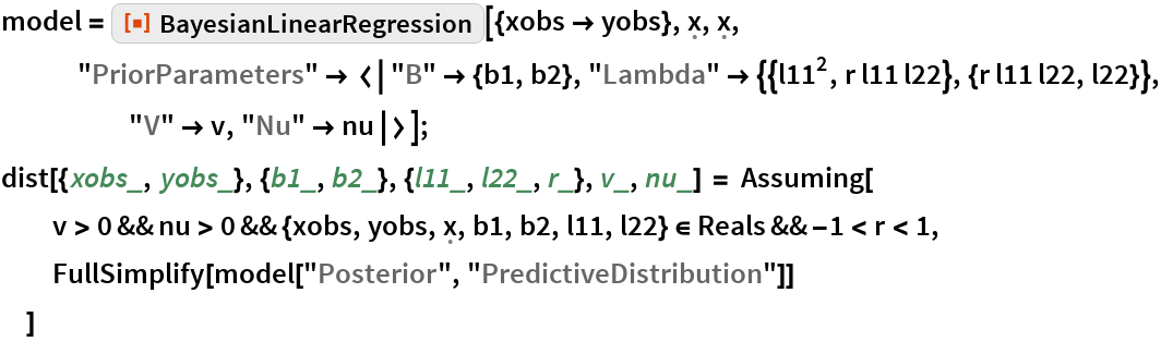 BayesianLinearRegression | Wolfram Function Repository