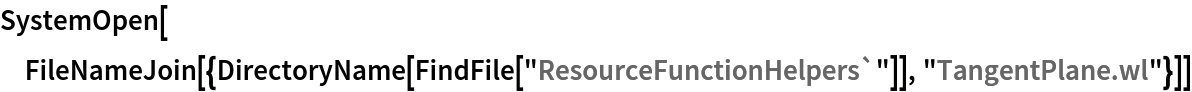 TangentPlane | Wolfram Function Repository