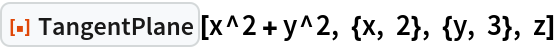 TangentPlane | Wolfram Function Repository