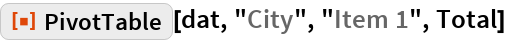 PivotTable | Wolfram Function Repository