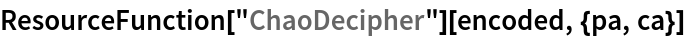 ChaoCipher | Wolfram Function Repository