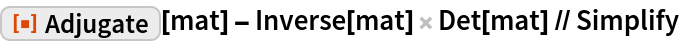 Adjugate | Wolfram Function Repository