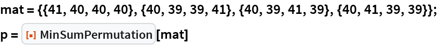 MinSumPermutation | Wolfram Function Repository