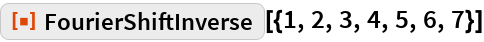 FourierShiftInverse | Wolfram Function Repository