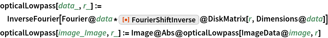 FourierShiftInverse | Wolfram Function Repository