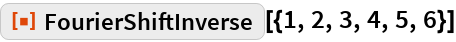 FourierShiftInverse | Wolfram Function Repository